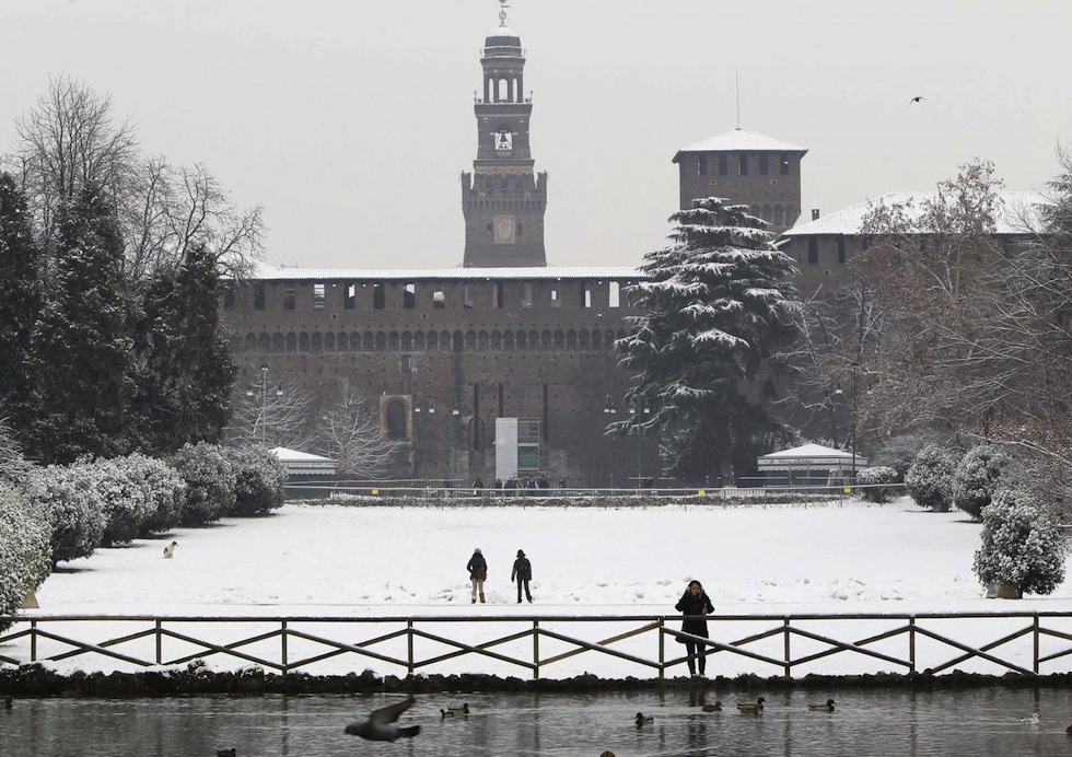 Le nuove foto della neve a Milano - Il Post