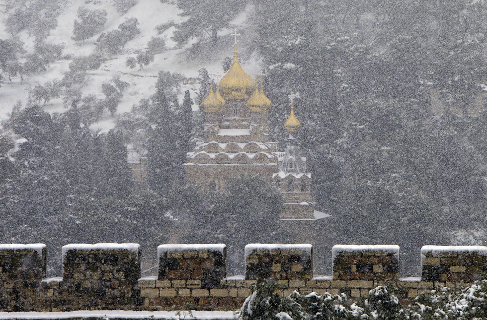 Le foto della neve a Gerusalemme - Il Post