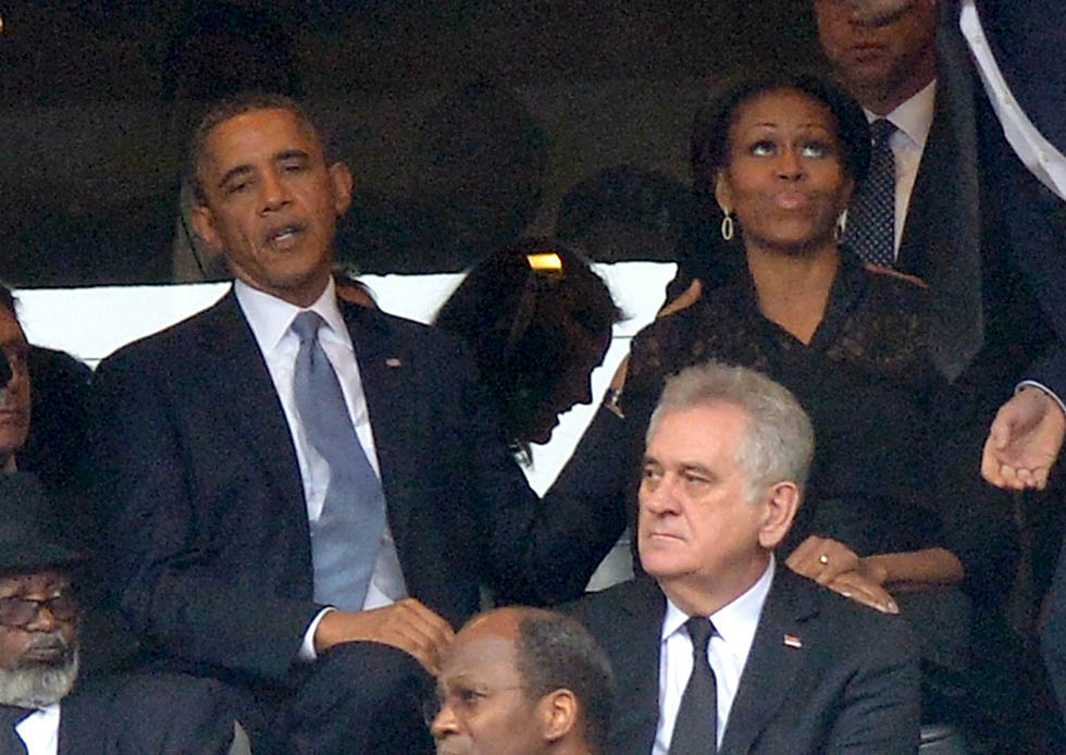 Obama selfie at Mandela memorial service - Il Post