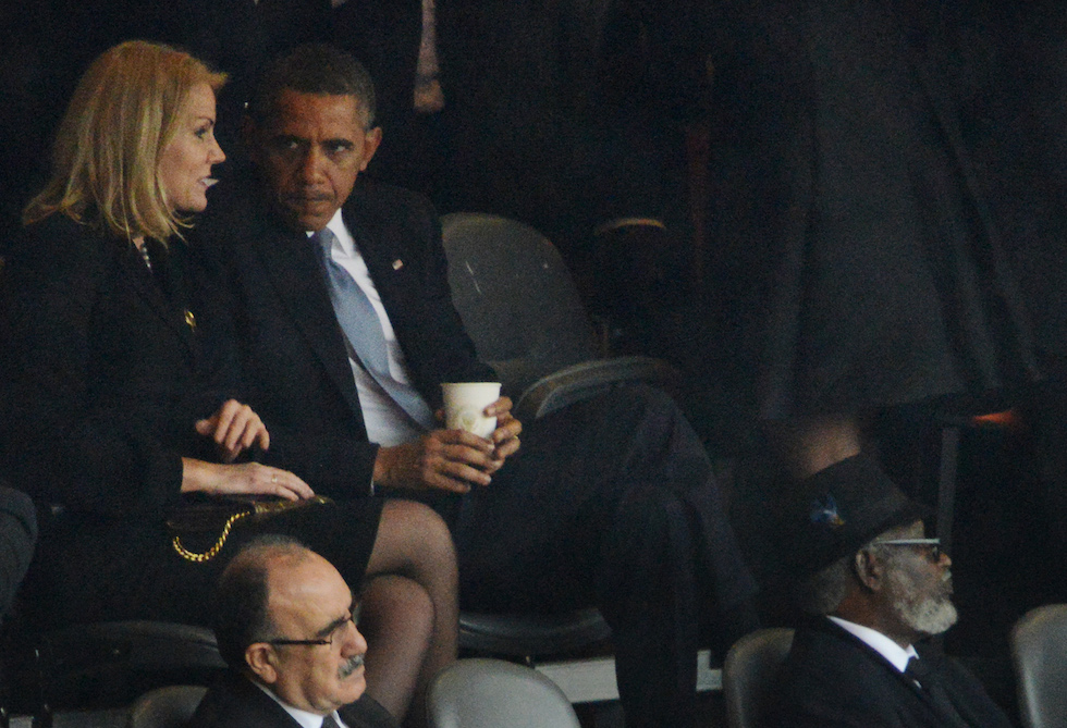 Obama selfie at Mandela memorial service - Il Post