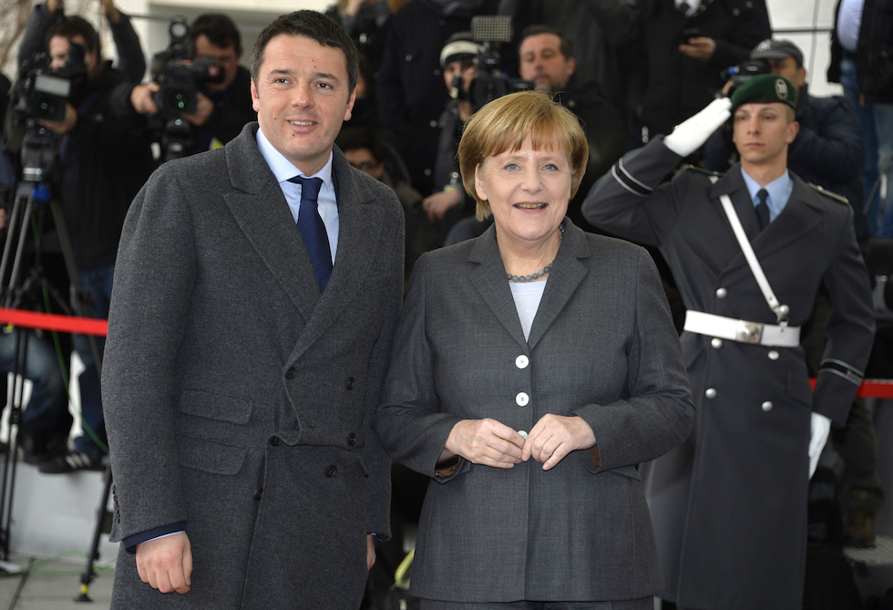 Renzi e Merkel a Berlino - Il Post