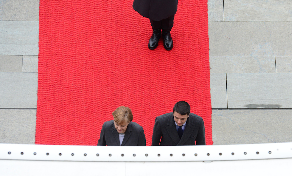 Renzi e Merkel a Berlino - Il Post