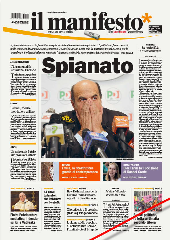 Le famose prime pagine del Manifesto - Il Post