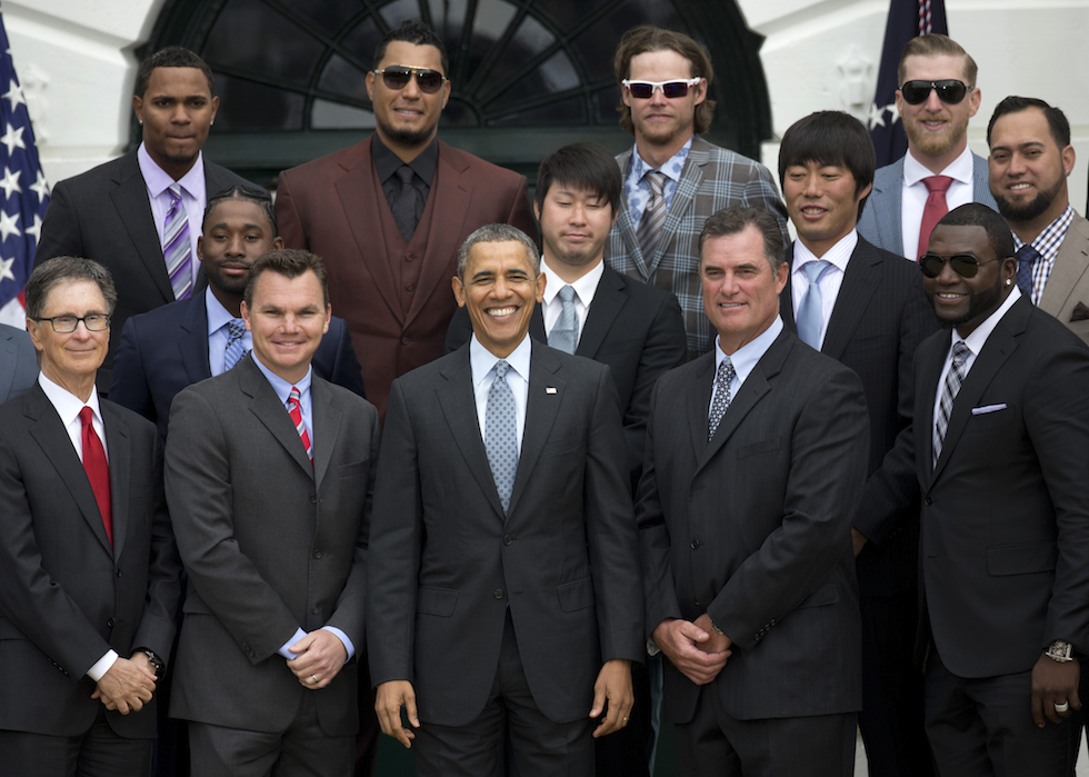Le foto di Obama con i Red Sox - Il Post