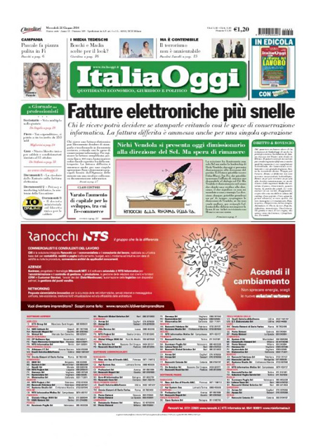 Le prime pagine di mercoledì 25 giugno 2014 - Il Post