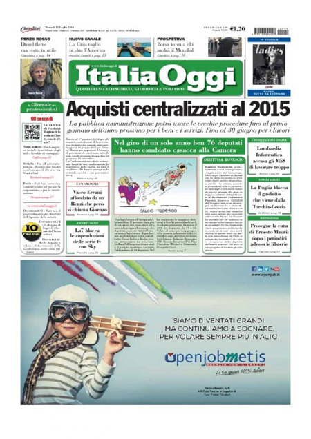 Le prime pagine di venerdì 11 luglio 2014 - Il Post