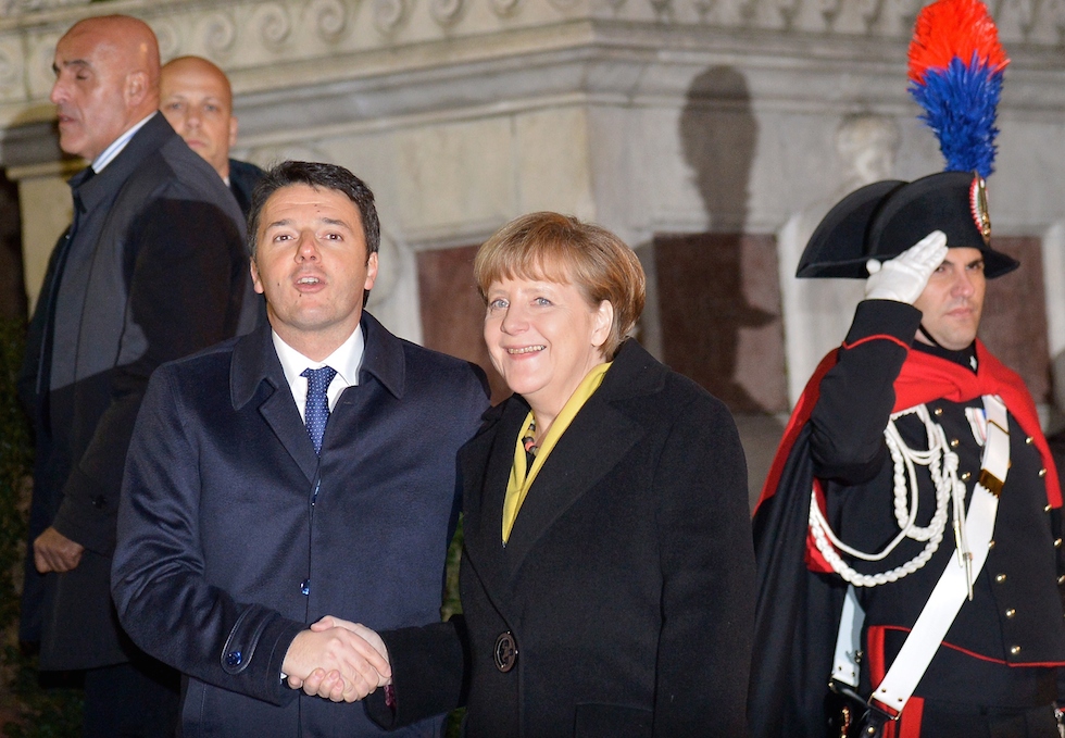 Le foto di Matteo Renzi e Angela Merkel a Palazzo Vecchio, a Firenze