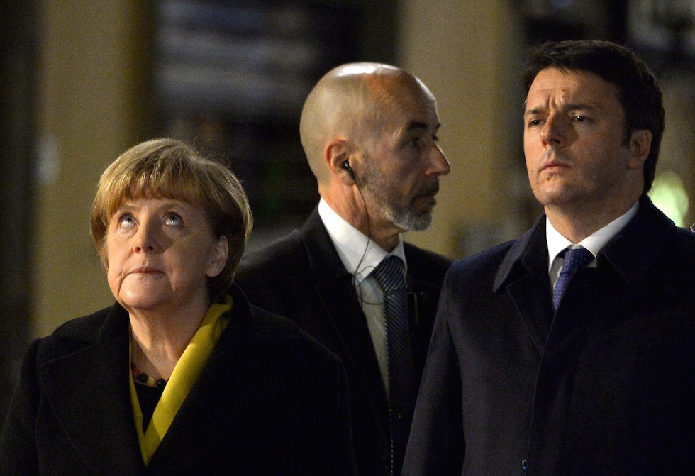 Le foto di Matteo Renzi e Angela Merkel a Palazzo Vecchio, a Firenze ...
