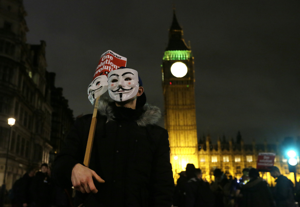 50 arresti alla Million Mask March, a Londra - Il Post