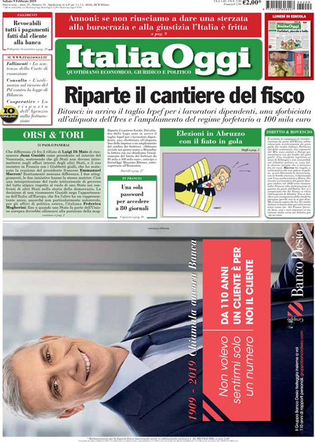 Le prime pagine di sabato 9 febbraio 2019 - Il Post