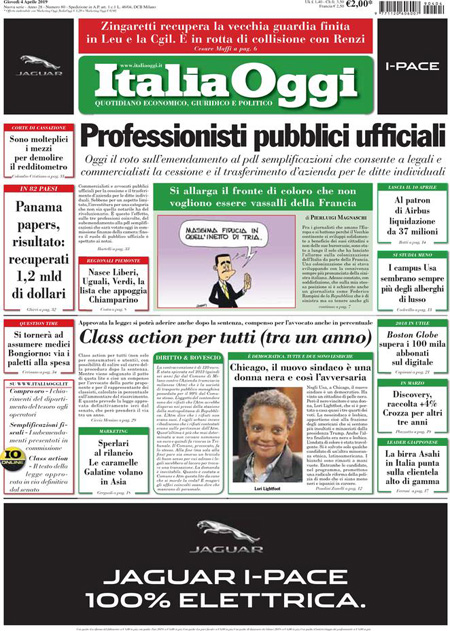 Le prime pagine di giovedì 4 aprile 2019 - Il Post