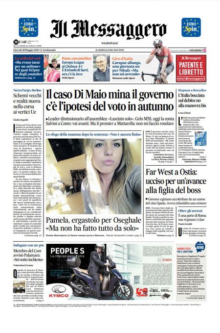 Le prime pagine di giovedì 30 maggio 2019 - Il Post