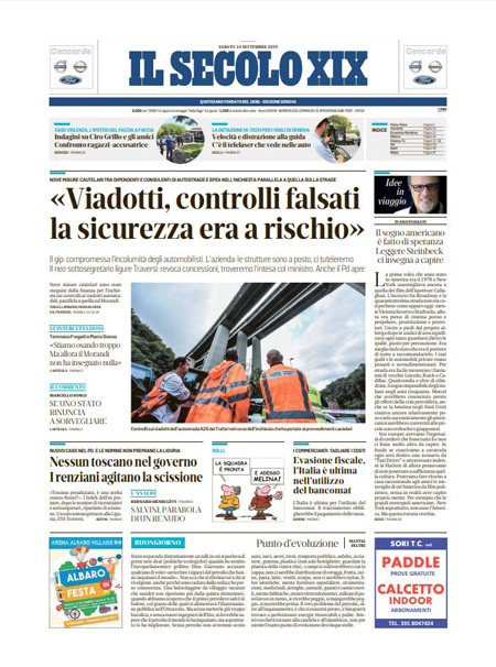 Le prime pagine di sabato 14 settembre 2019 - Il Post