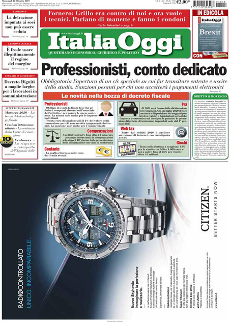 Le prime pagine di mercoledì 16 ottobre 2019 - Il Post