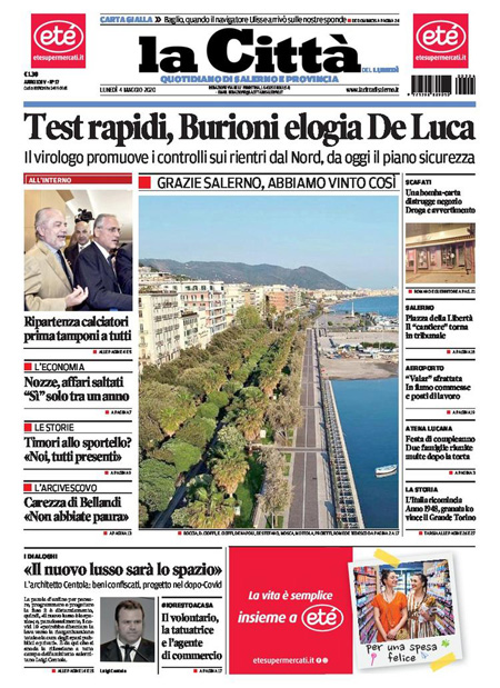Le prime pagine di lunedì 4 maggio 2020 - Il Post