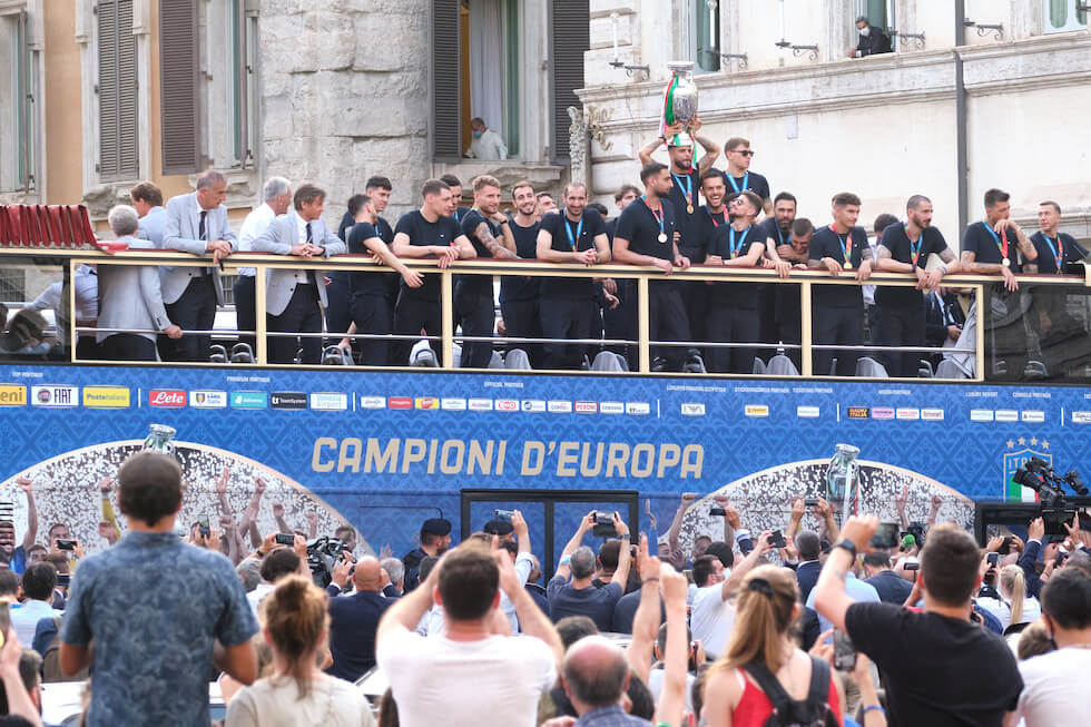 La giornata di festeggiamenti della nazionale a Roma