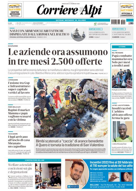 Le prime pagine di mercoledì 15 febbraio 2023 - Il Post