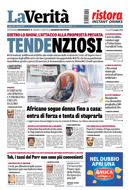Le prime pagine di venerdì 12 maggio 2023 - Il Post