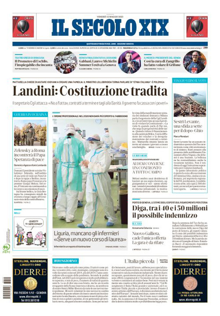 Le prime pagine di venerdì 12 maggio 2023 - Il Post