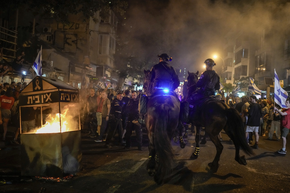 Una delle più grandi manifestazioni contro il governo israeliano dal 7 ...