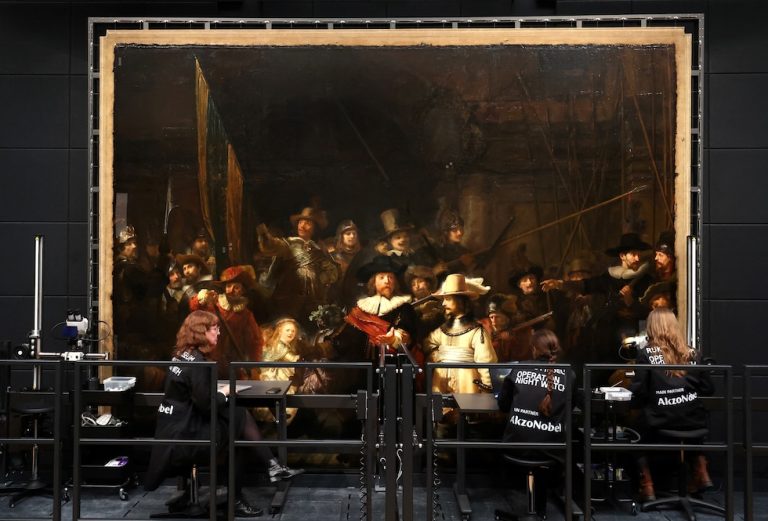 Il restauro della “Ronda di notte” dal vivo
